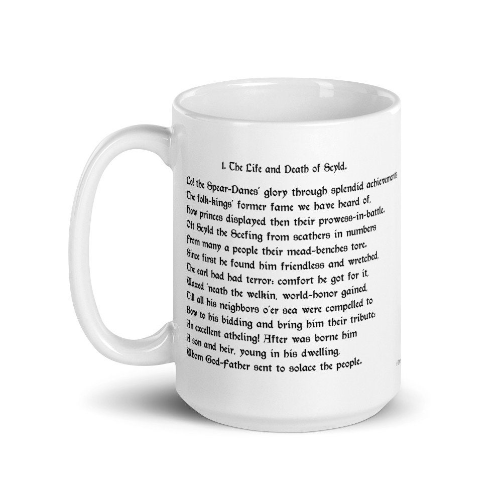 Beowulf Quote Mug, Classic Literature Gift, Book Lover Gift, English ...