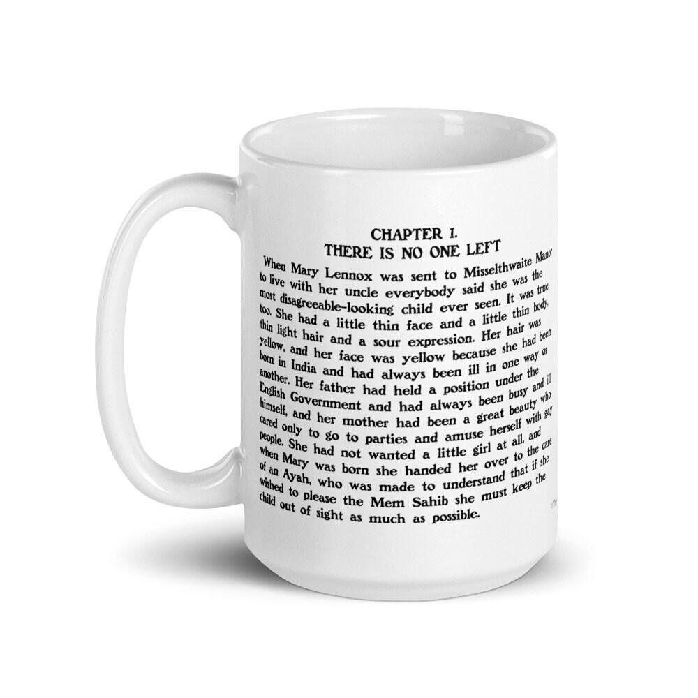 The Secret Garden Mug, Frances Hodgson Burnett Gift, Book Quote Mug ...
