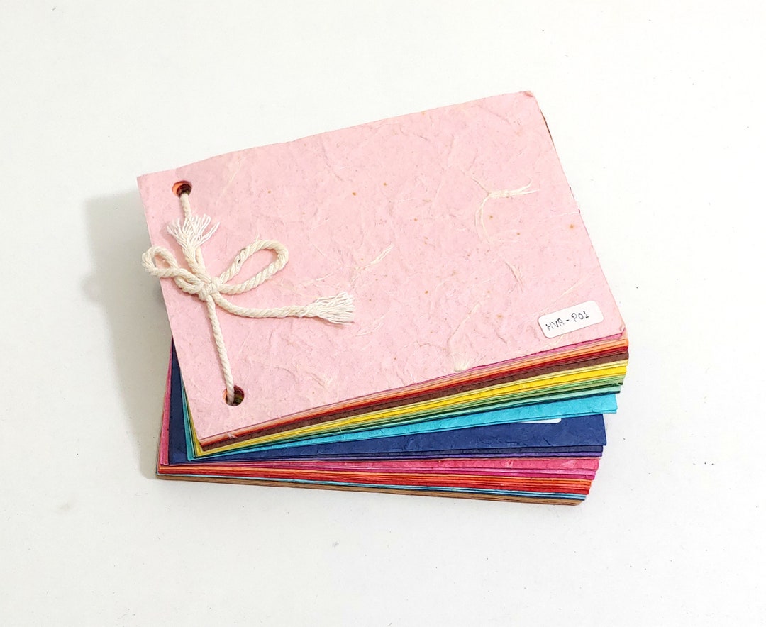 50 Sheets - Handmade Paper Swatch Book - Sample Cards, Paper Swatches ...