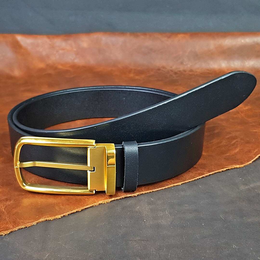 Black Leather Mens Belt Buckles, Custom Engraved Belt Buckle, Handmade ...