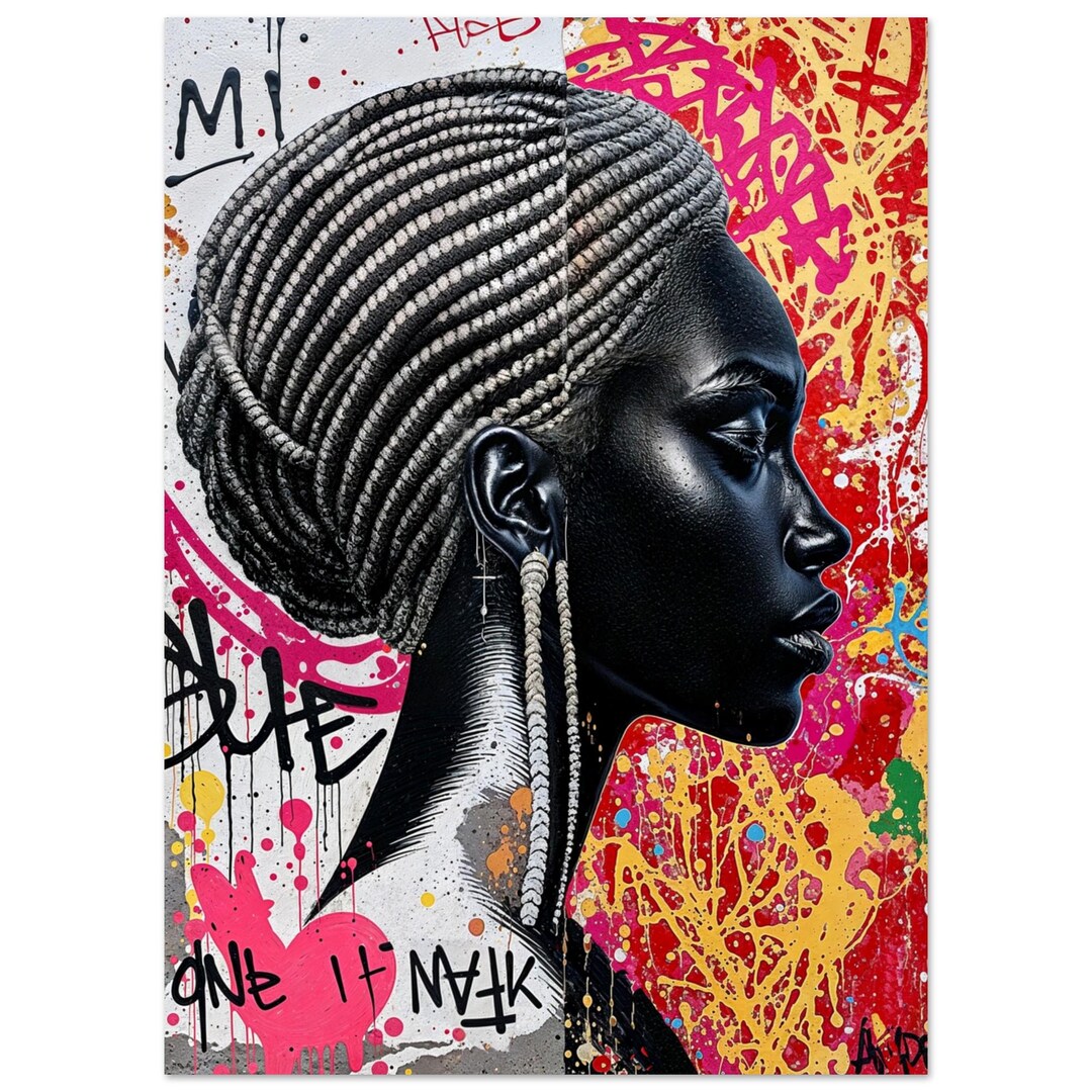 Urban Royalty Contemporary Ethnic Art – Black Woman Wall Print ...