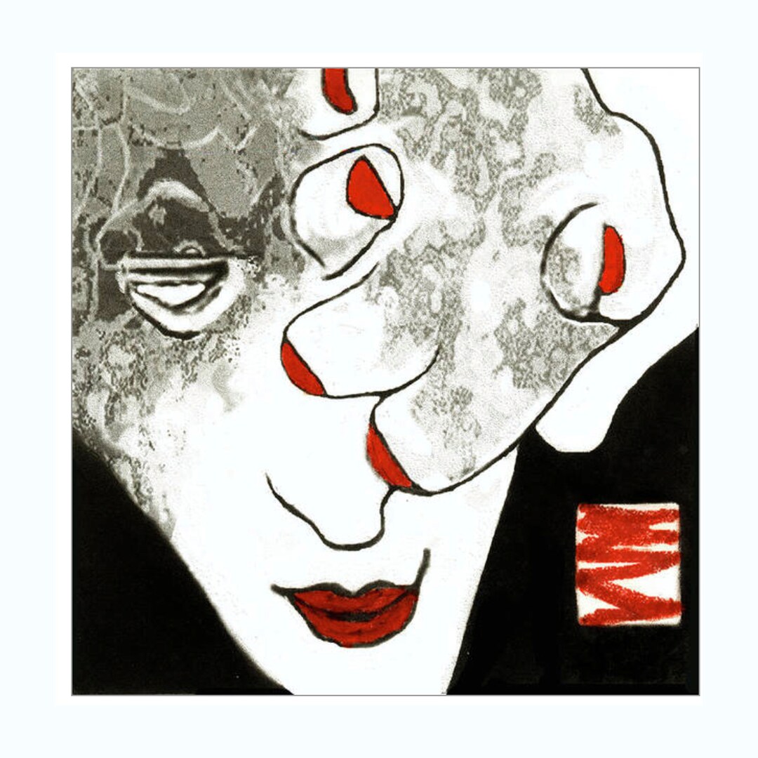 Bold Printmaking Abstract Art/dramatic "ready"intaglio Print/ Unique ...