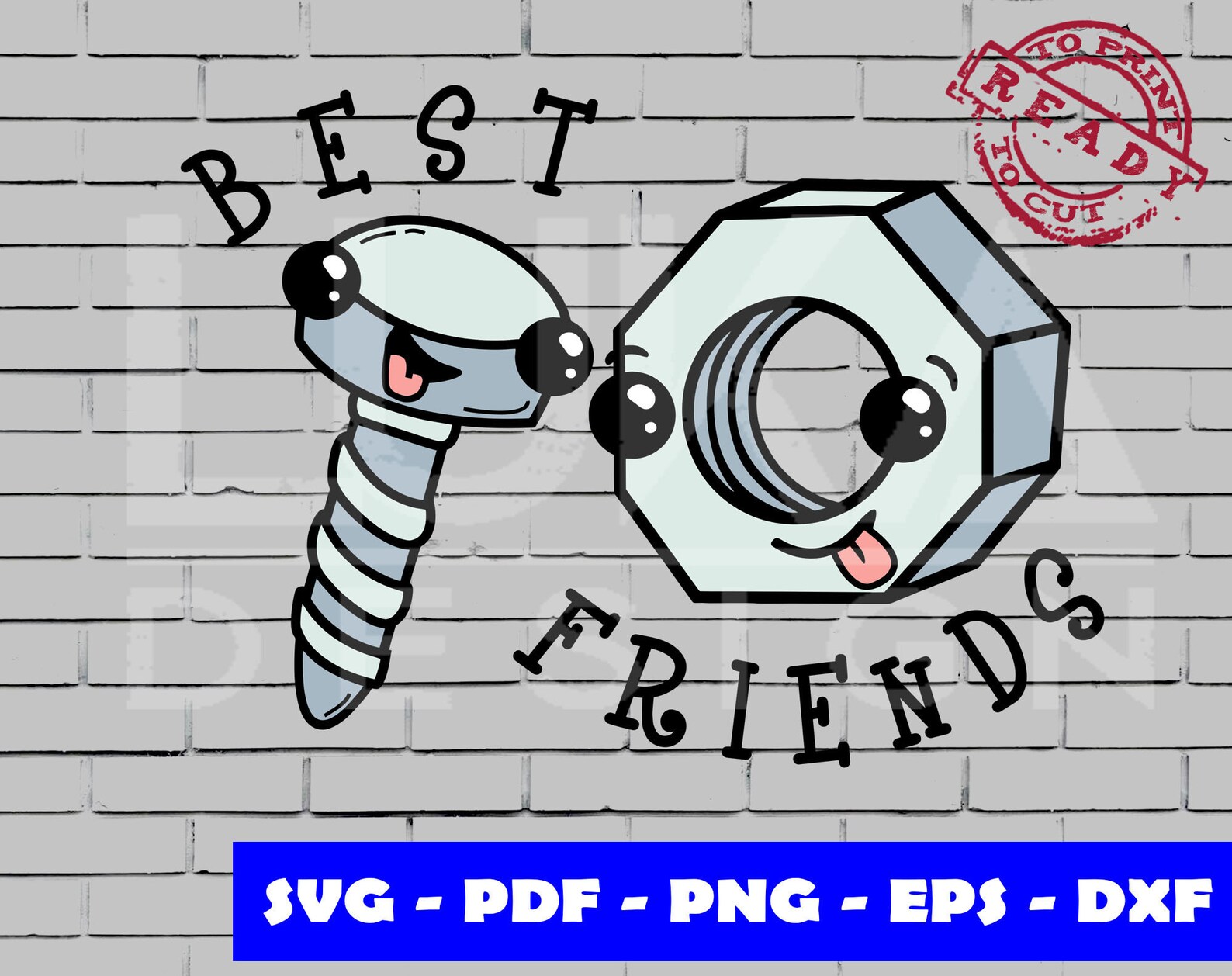 Valentines Day SVG Design, Love T-shirt Design, Best Friends, Perfect Match, Kawaii Clipart ...