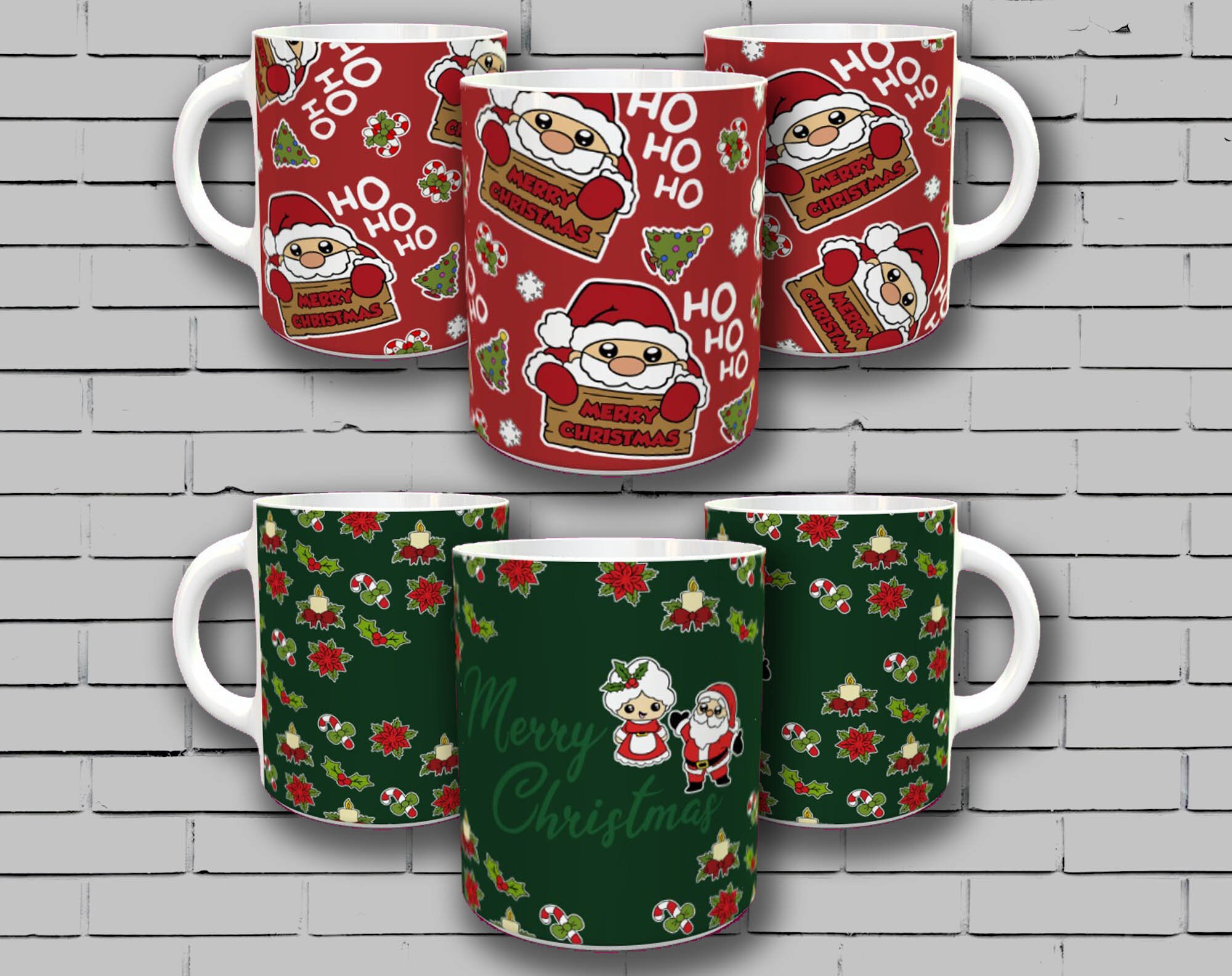 Christmas Mug Template PNG, Sublimate Mug Designs, Christmas Mug ...