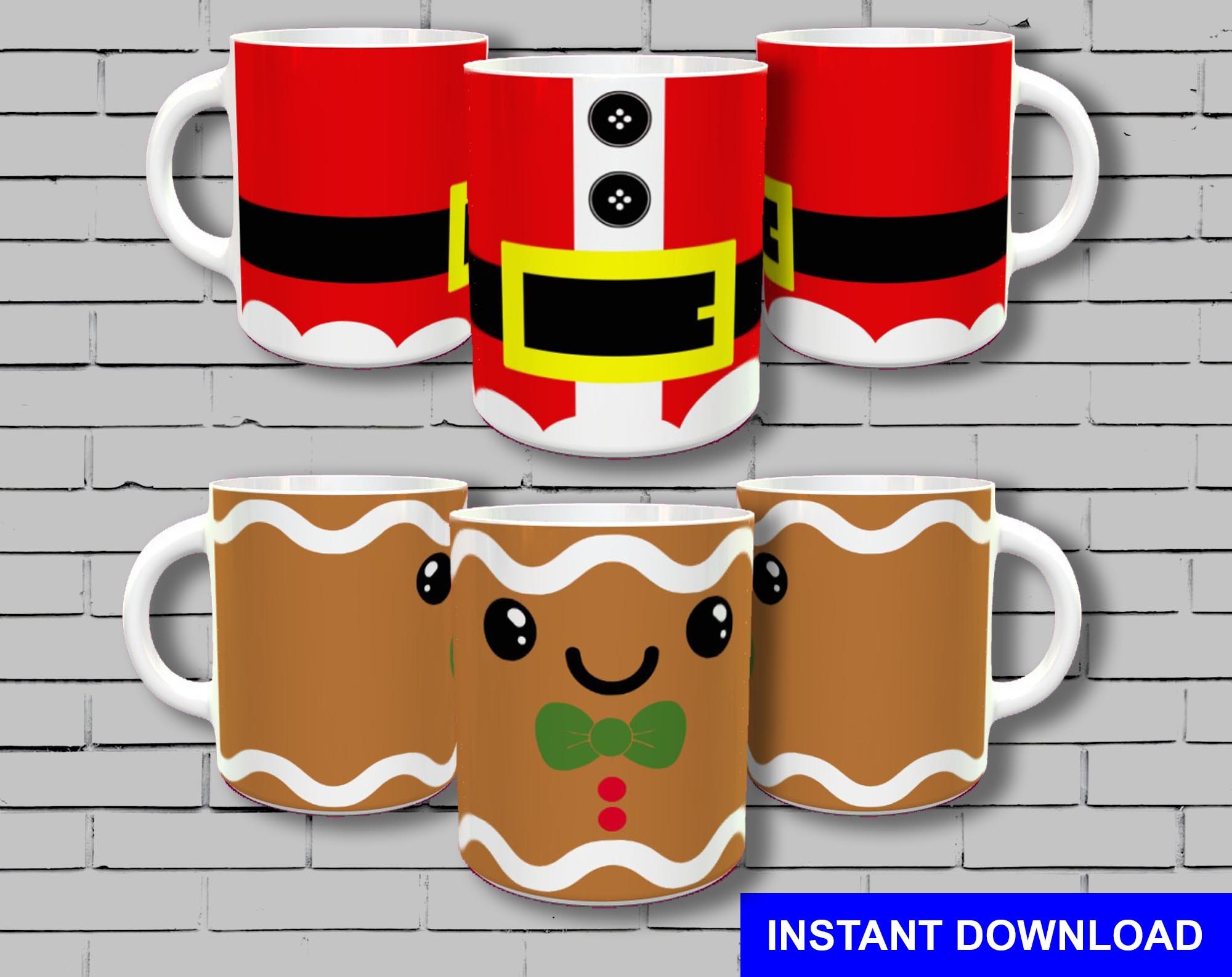 Christmas Mug Template Sublimate Mug Designs Christmas Mug - Etsy