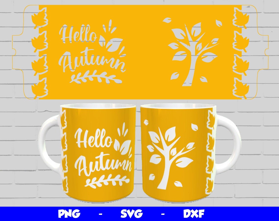 Autumn Cricut Mug Press SVG 5 Mug Press Templates Mug Wrap - Etsy