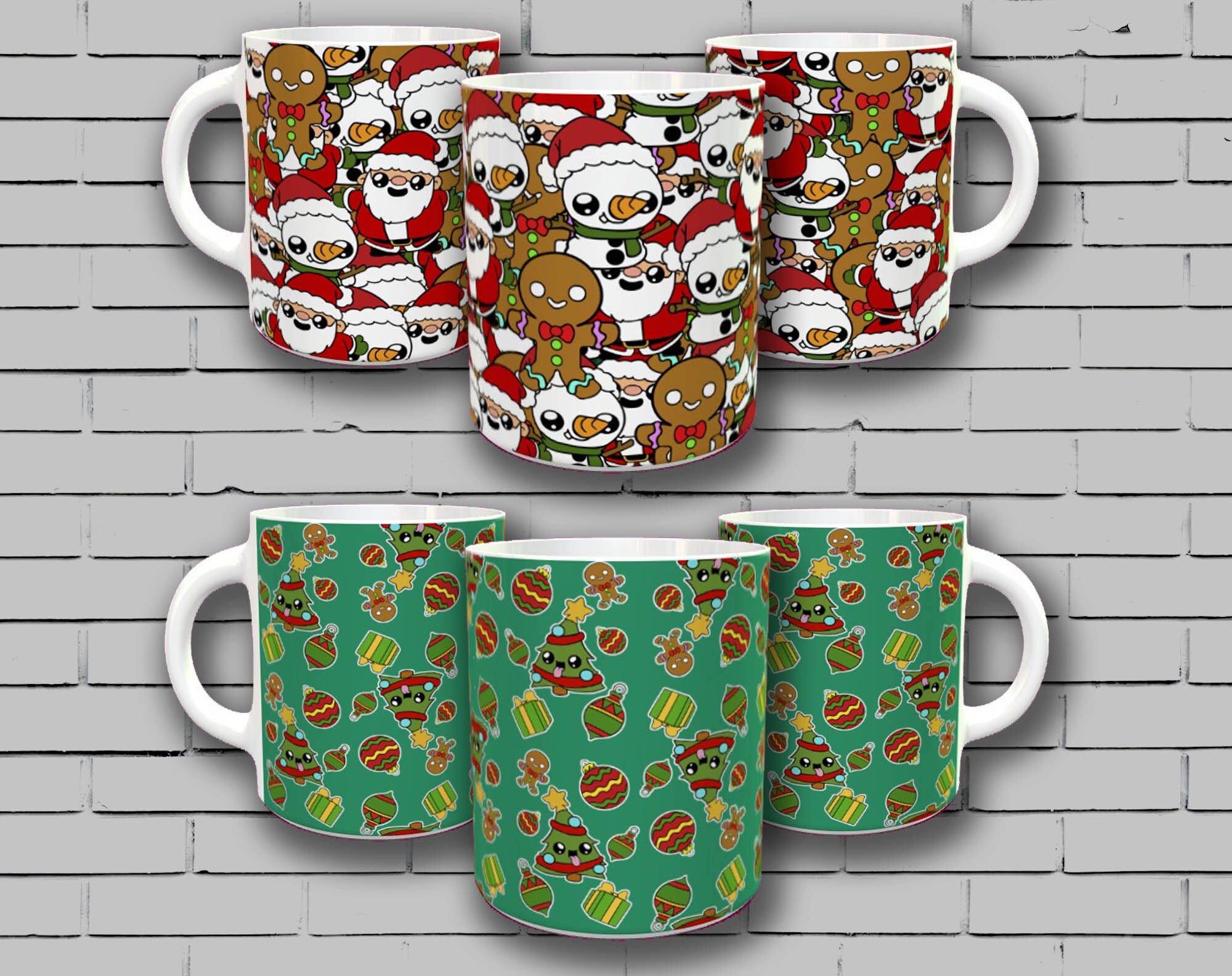 Christmas Mug Template PNG Sublimate Mug Designs Christmas - Etsy