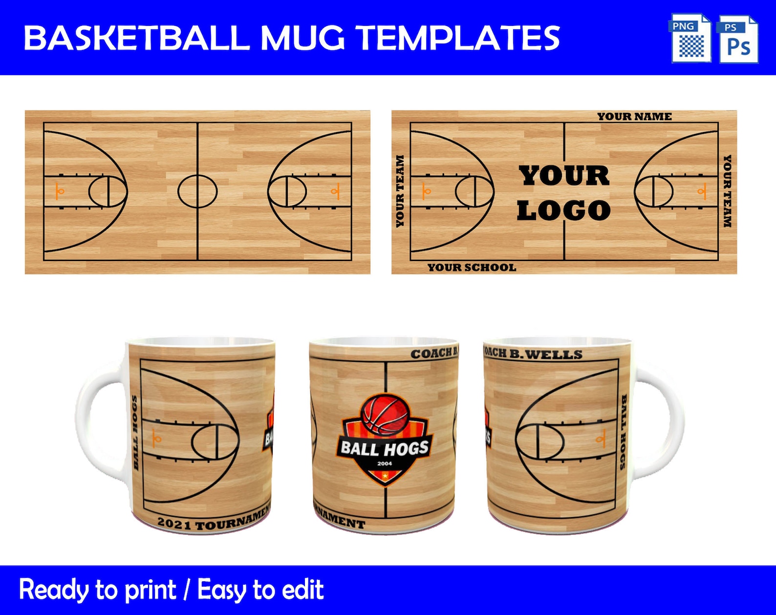 Basketball Mug Template Sublimate Mug Design Basketball | Etsy