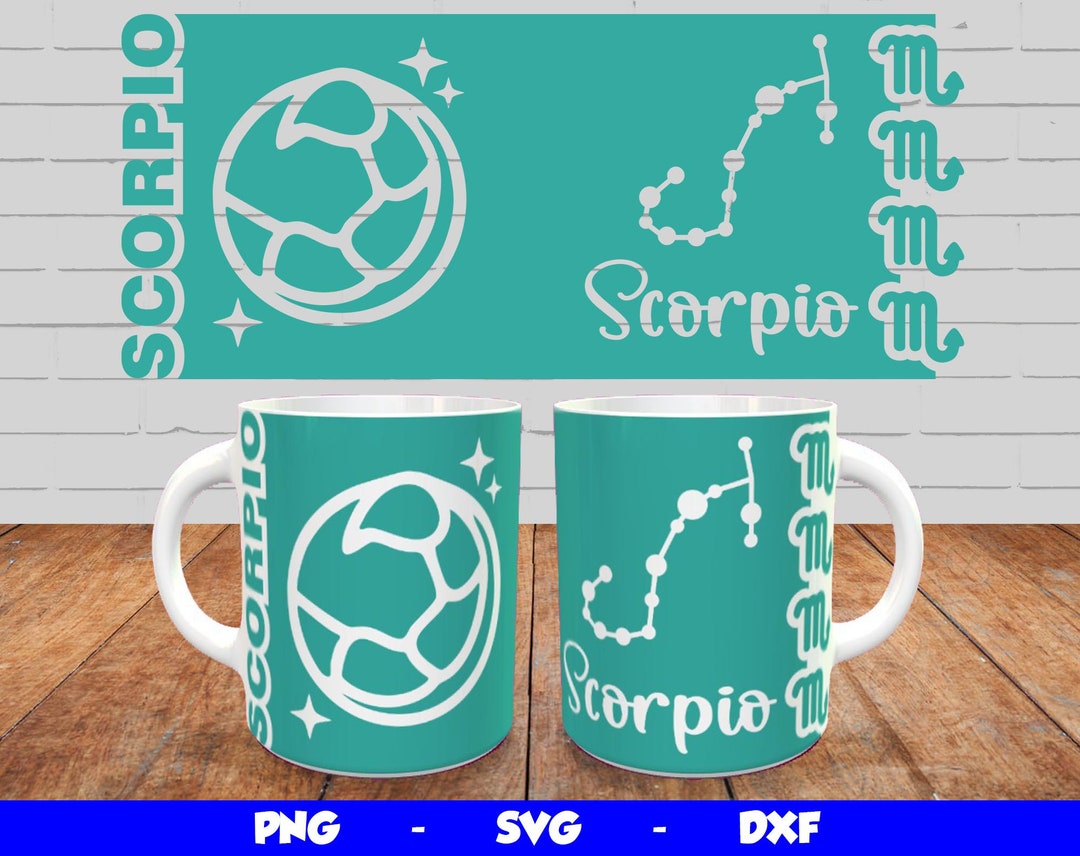 Scorpio Mug Design, Cricut Mug Press SVG Design, Scorpio Zodiac ...