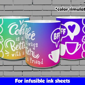 Best Friends Mug Design, Cricut Mug Press SVG, Love Mug Wrap, Mug ...