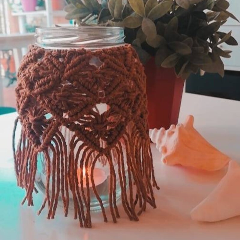 Macrame Candleholder - Etsy