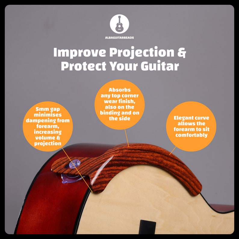 Classical Guitar Armrest, Acoustic, Flamenco Guitar Arm Rest Light ...