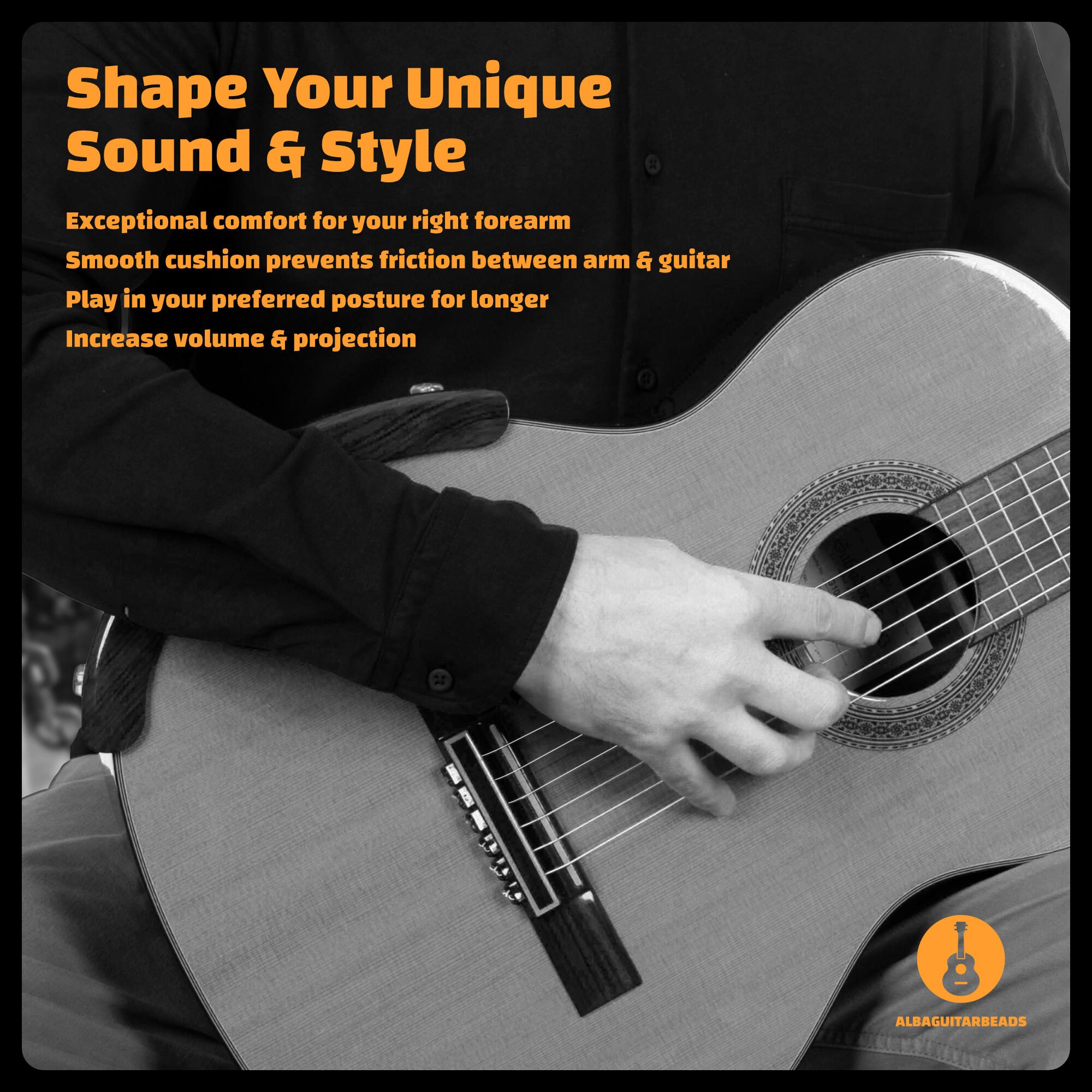 Classical Guitar Armrest, Acoustic, Flamenco Guitar Arm Rest Light ...