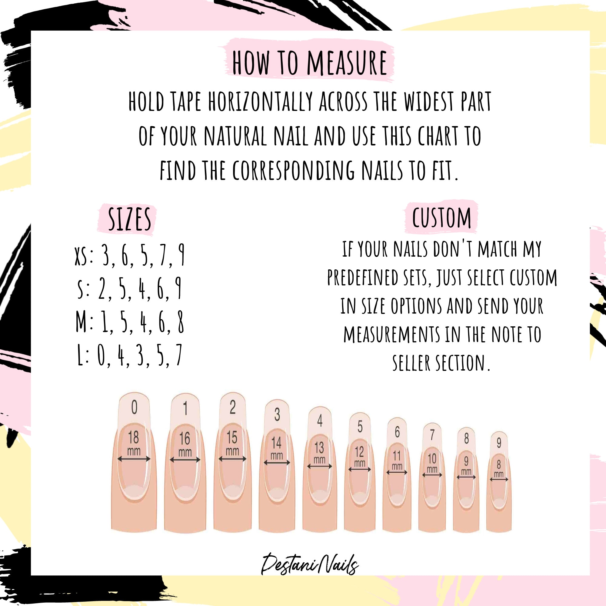 SIZING KIT medidas de uñas | Etsy