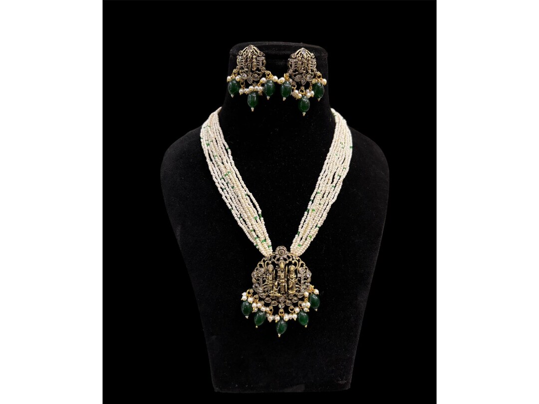 Antique Gold Ram Darbar Necklace/ Indian Jewelry/ South Indian Jewelry ...