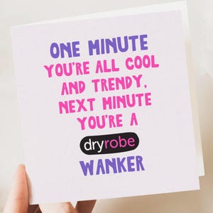 Funny Birthday Card, Dry Robe Birthday Card, Funny Card Friend ...