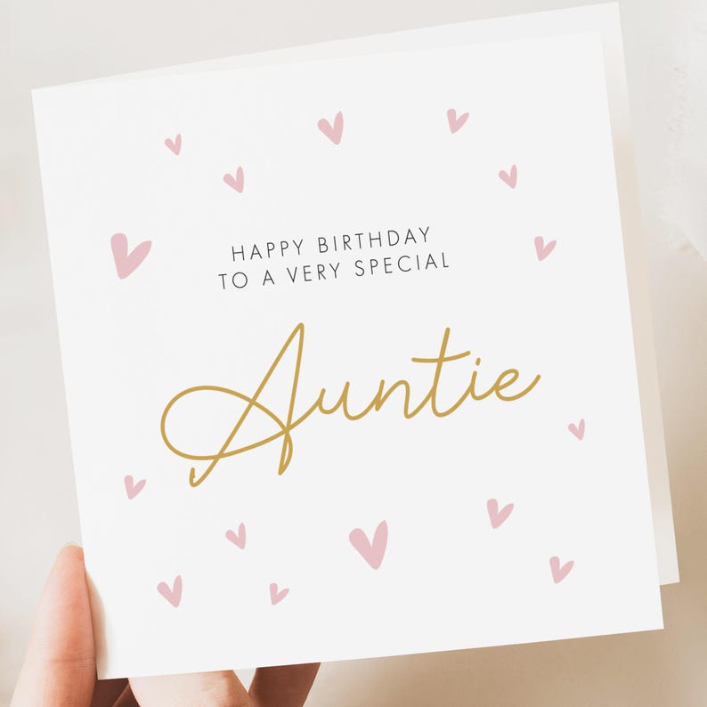 Birthday Auntie Card, Birthday Card for Auntie, Personalised Special ...