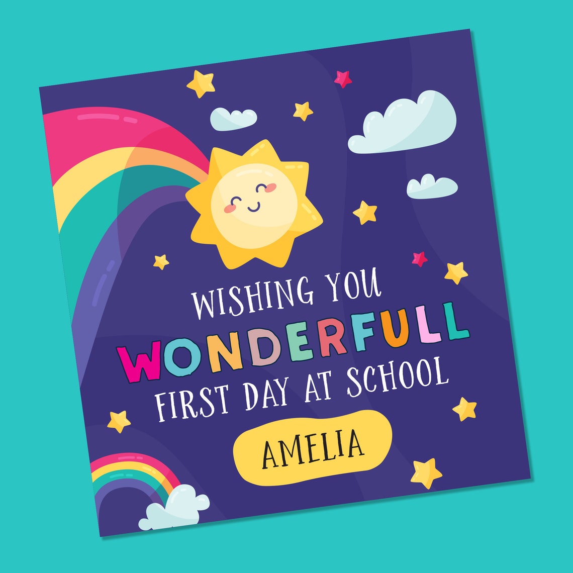 First Day at School Card, Back to School, First Day Infant School ...