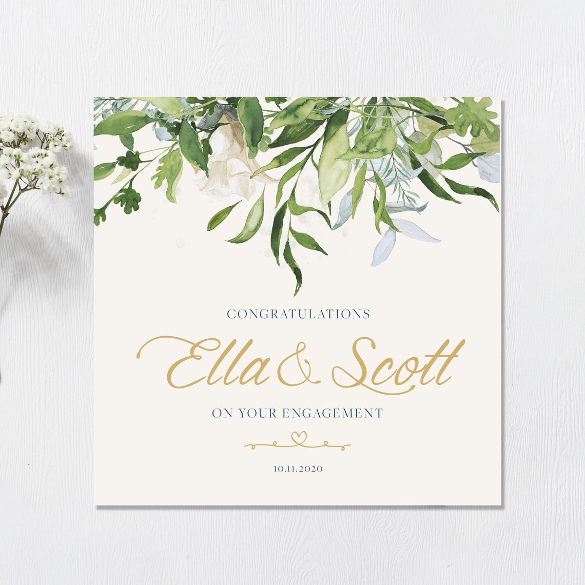 Engagement Card Personalised Engagement Card Personalised - Etsy