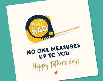 Father's Day Card Tape Measure - Etsy