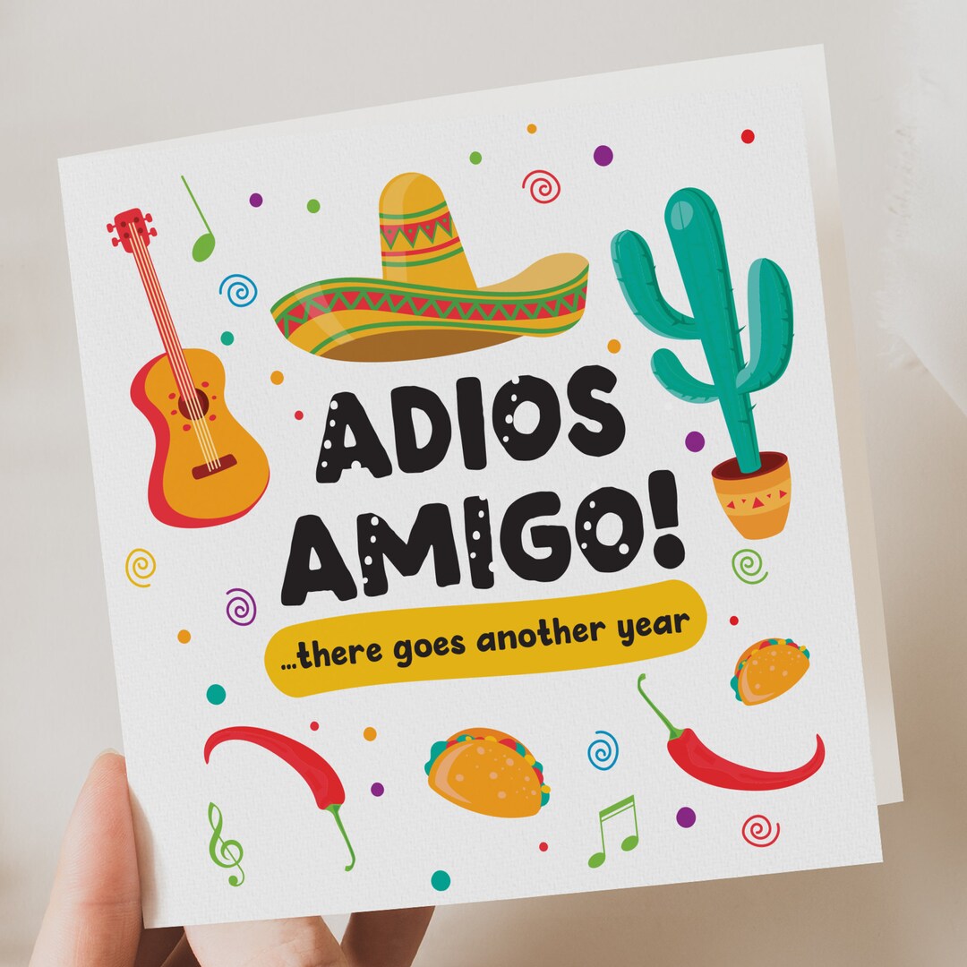 Funny Birthday Card, Adios Birthday Card, Birthday Cards for Him ...