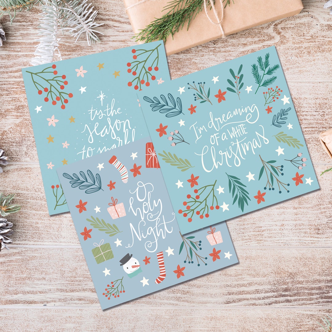 Christmas Card Pack, Christmas Cards Pack of 6, Pack of 6 Christmas ...