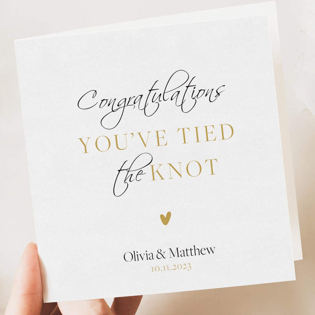 Personalised Wedding Initials Card | Newly Married Couple Greeting ...