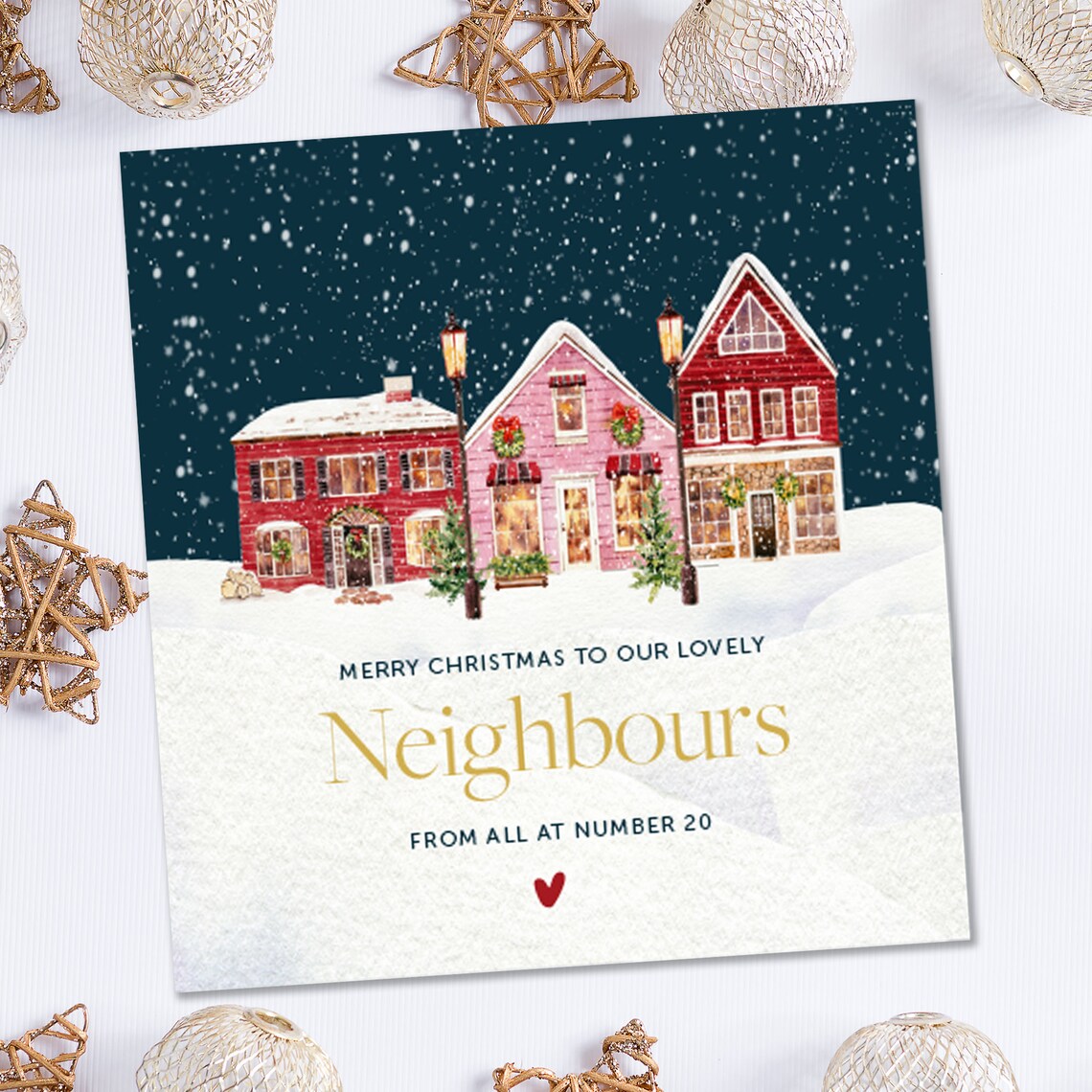 Christmas Card, Christmas Card for Neighbours, Neighbours Christmas ...
