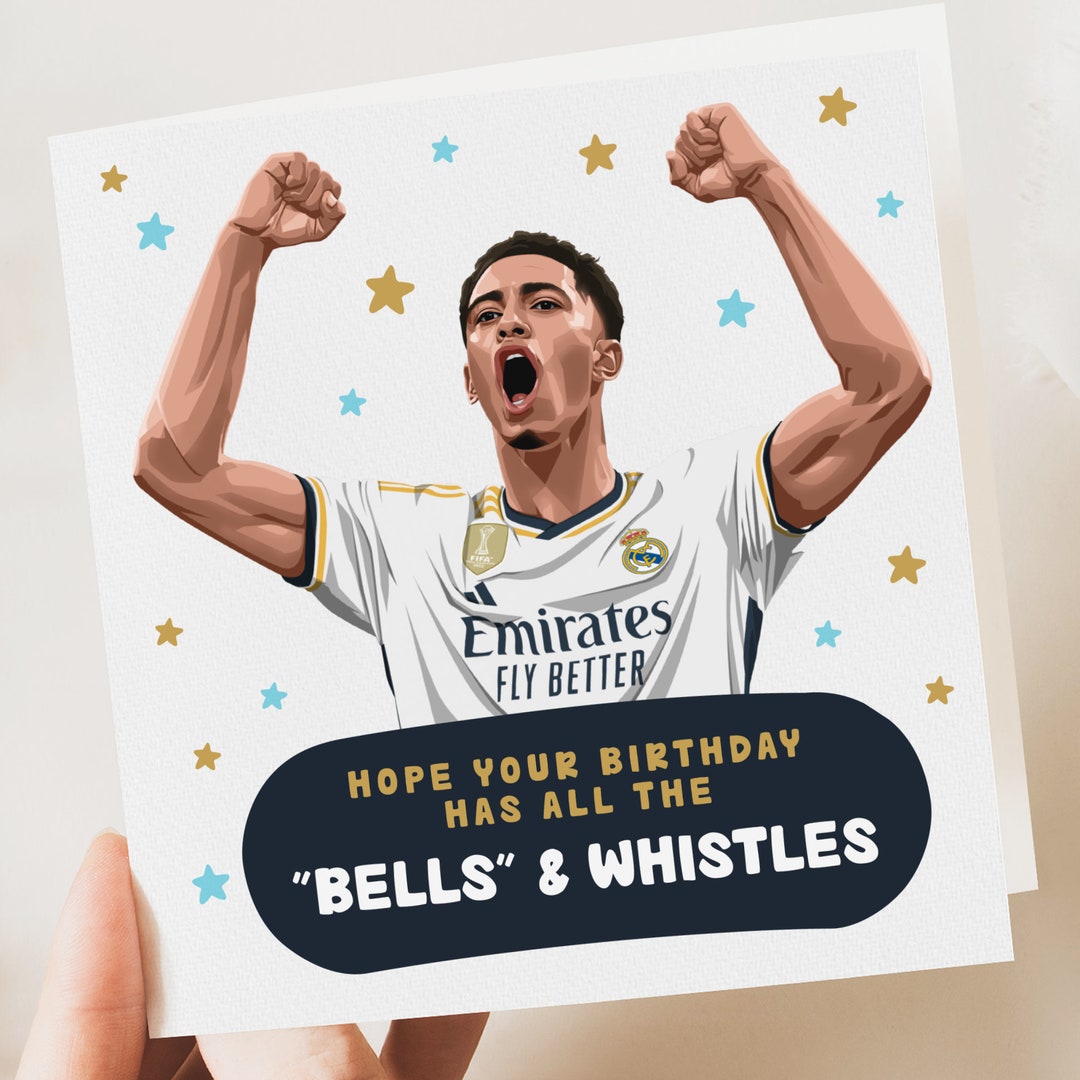 Jude Bellingham Football Birthday Card, Son, Grandson, Dad, Brother ...