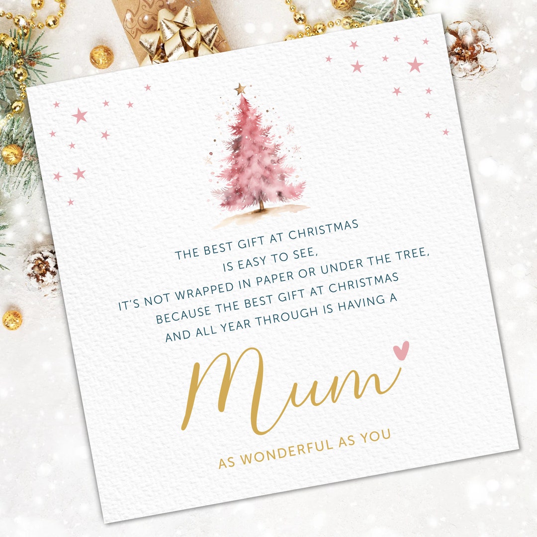 Mum Christmas Card, Christmas Card for Mum, Mum Christmas Gift, Xmas ...