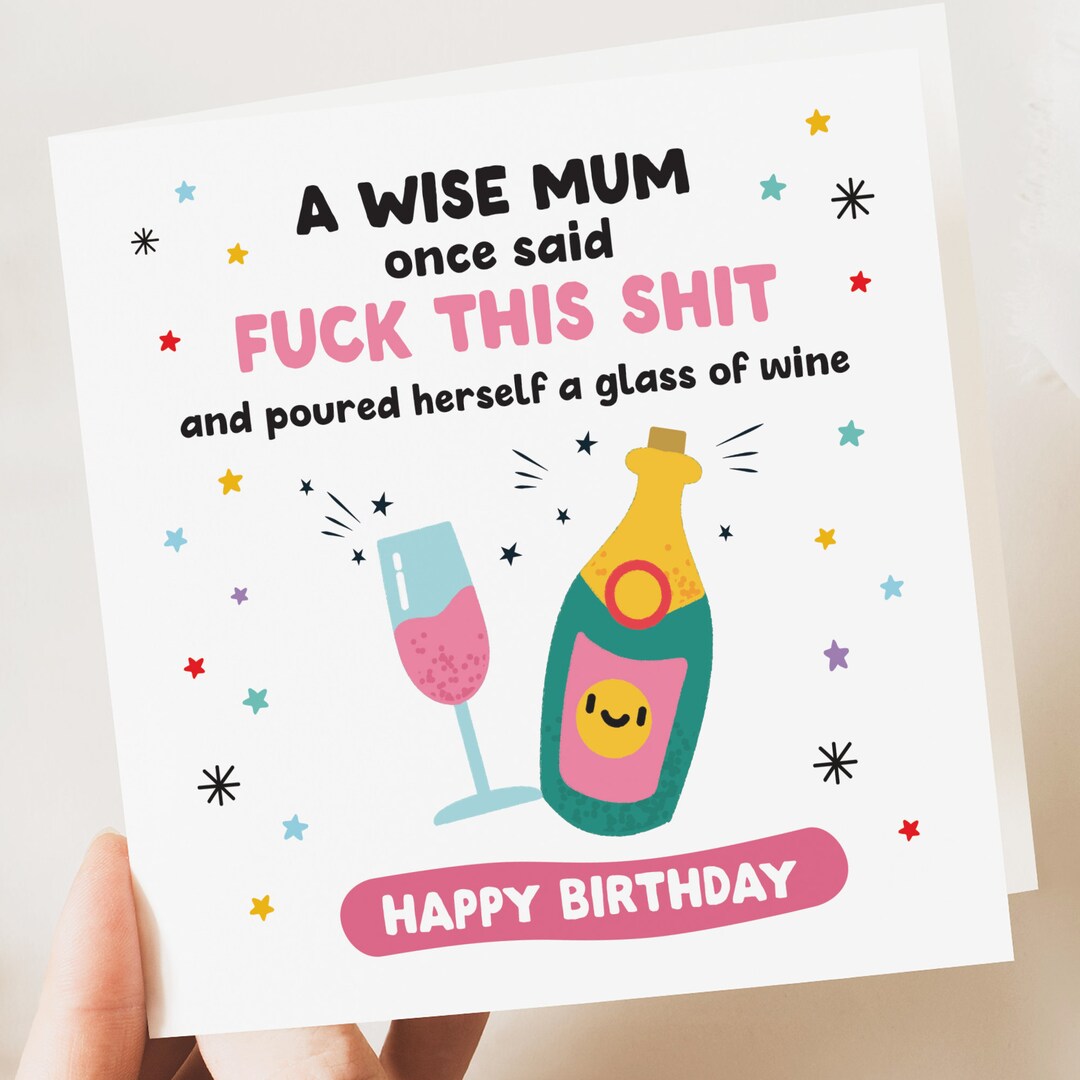 Birthday Card for Mum | Funny Birthday Card | Mum Rude Funny Card | Fun ...