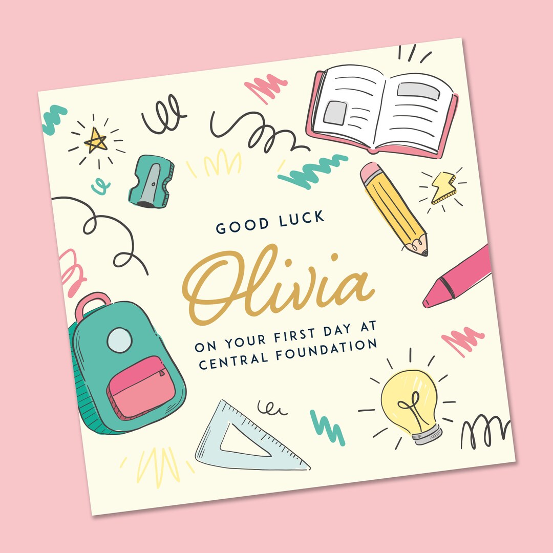 First Day at School Card, Back to School, First Day of Secondary School ...