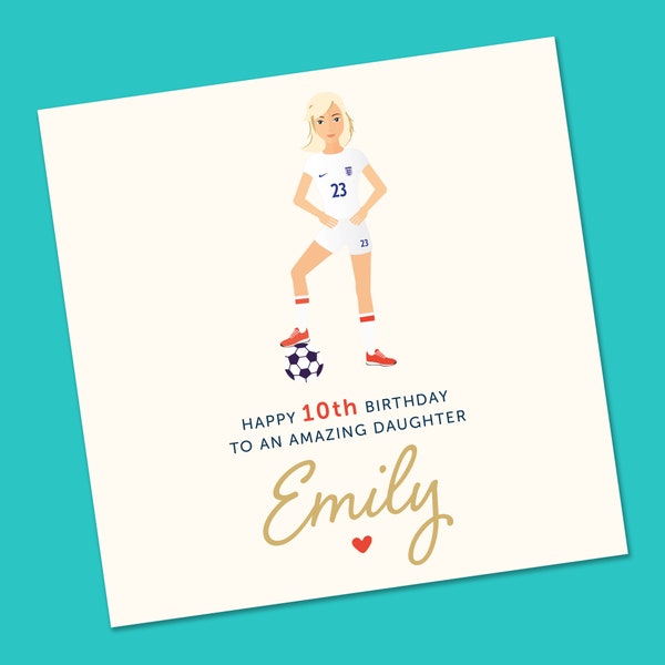 Football Daughter Birthday Card - Etsy UK