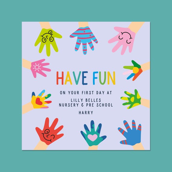 First Day at School Card First Day of Preschool Primary | Etsy