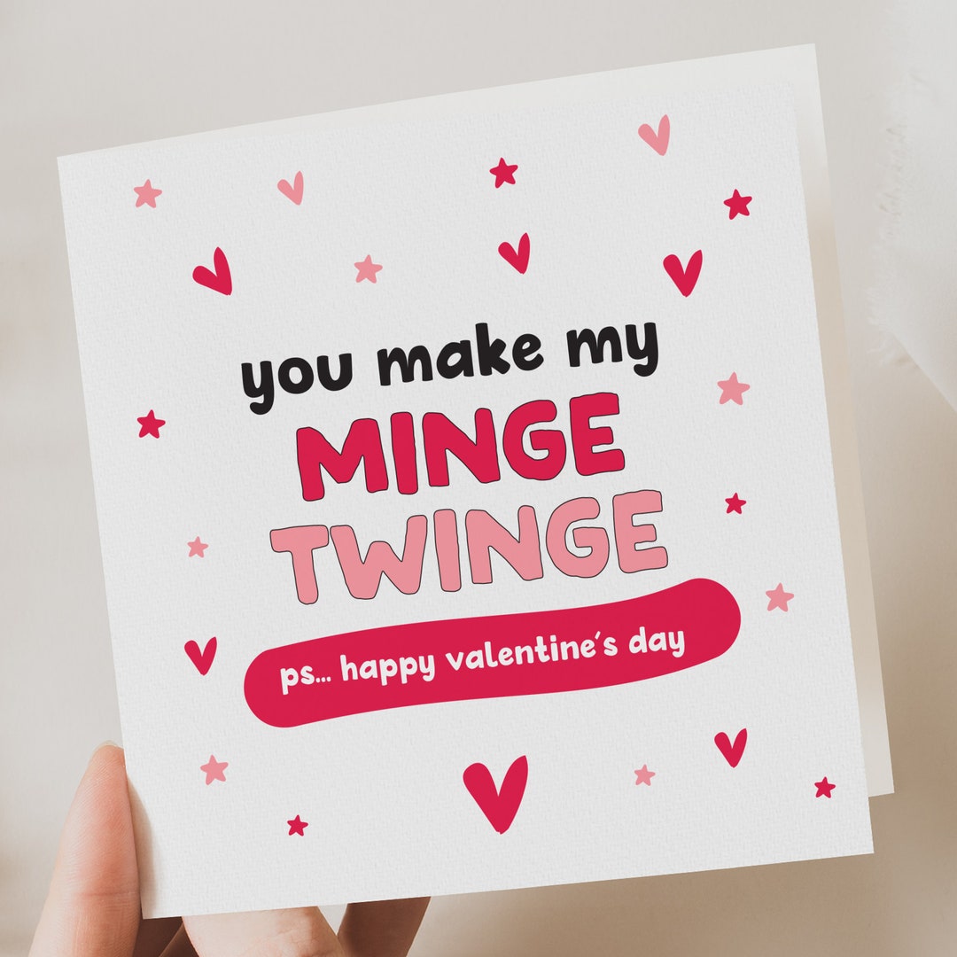 Funny Minge Valentines Rude Card, Valentines Card for Boyfriend ...