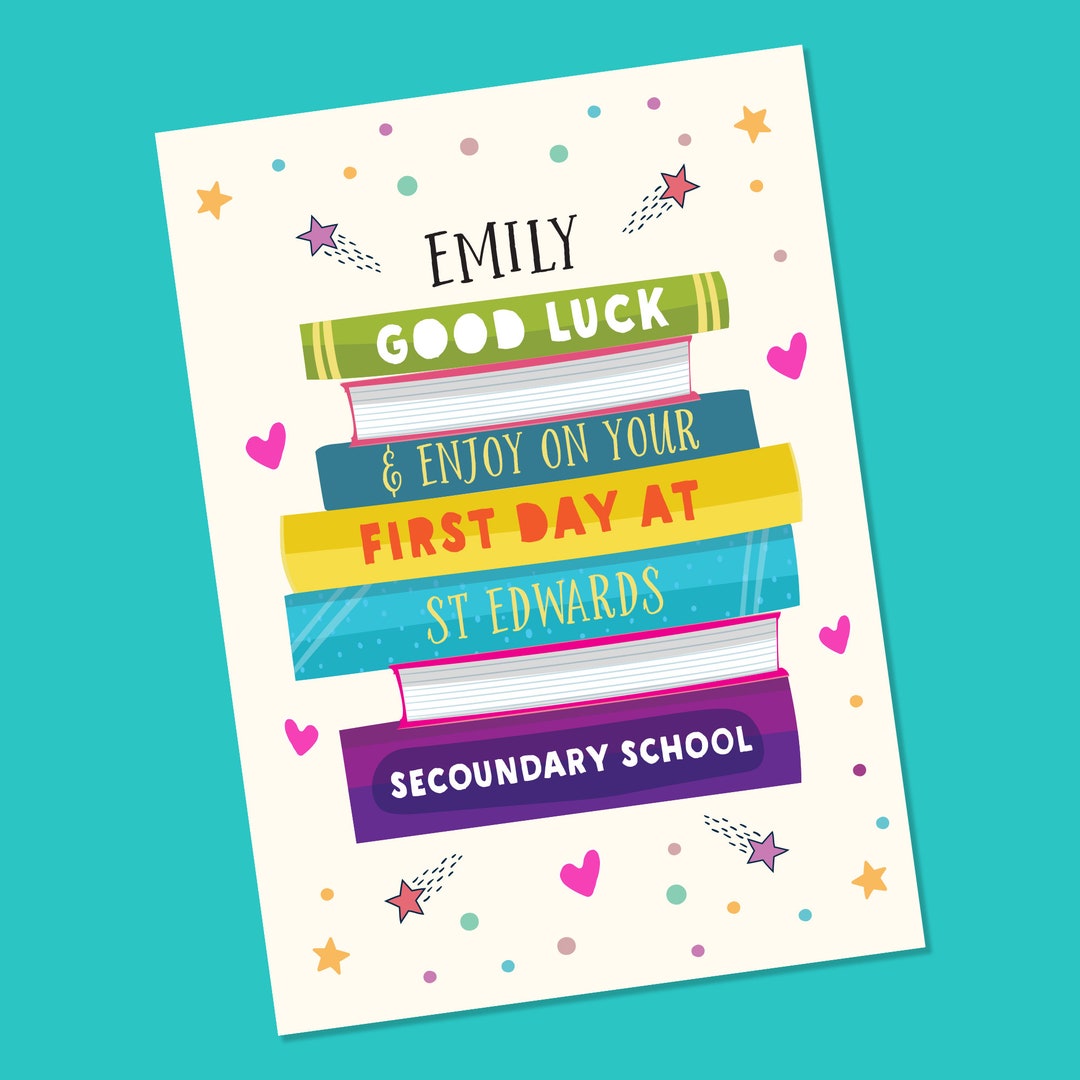 First Day at School Card, Back to School, First Day Infant School ...