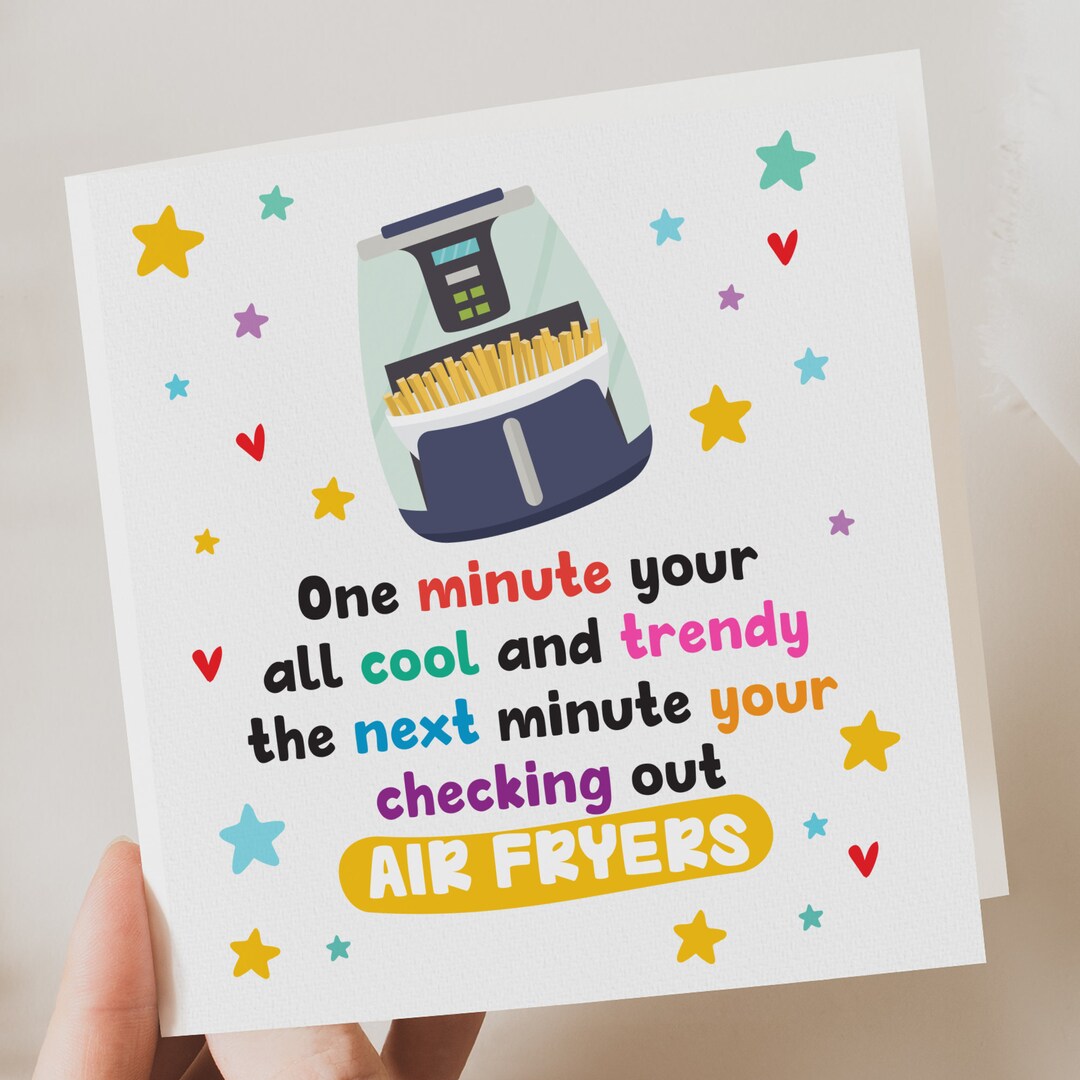 Funny Birthday Card, Air Fryer Card, Birthday Cards for Him, Birthday ...