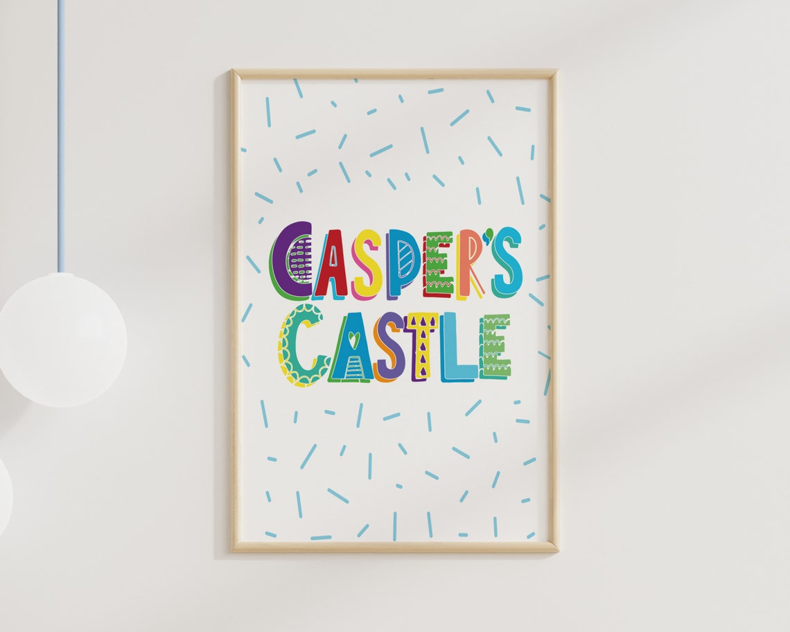 Personalised Colourful Children's Wall Poster Print Boy or - Etsy