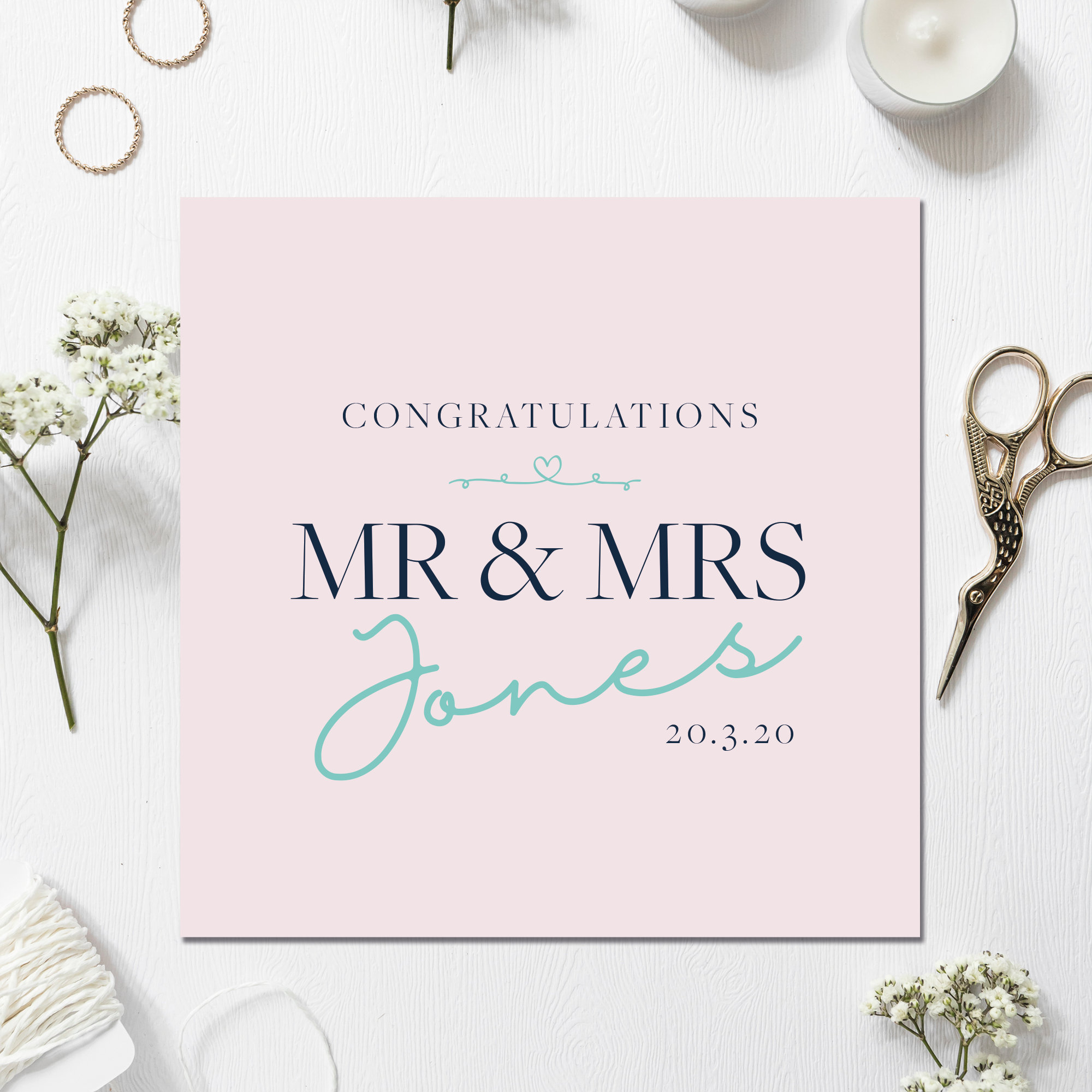 Wedding Card Personalised Wedding Card Newlywed married | Etsy