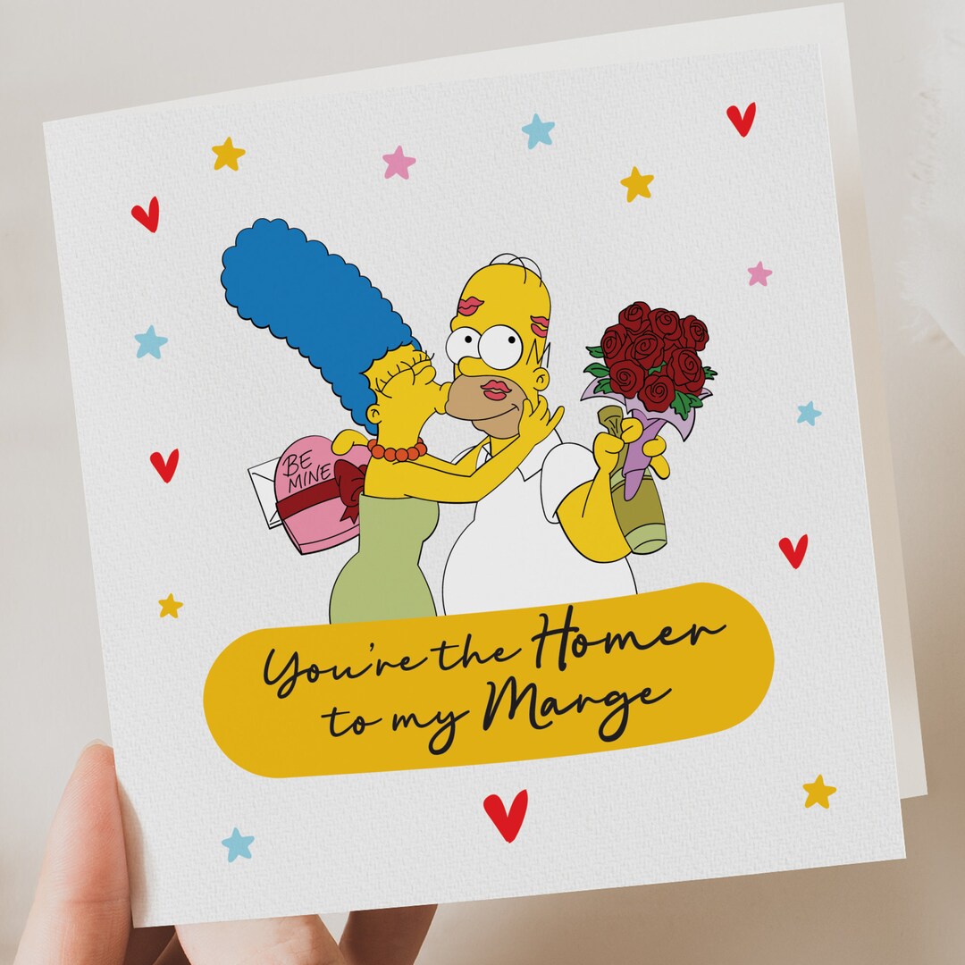 Anniversary Card, Homer and Marge Simpson, Simpsons Funny Valentines ...