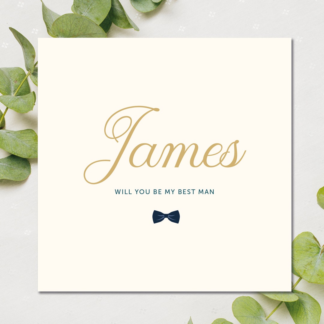 Bestman Card, Will You Be My Best Man Card, Thank You Best Man Card ...