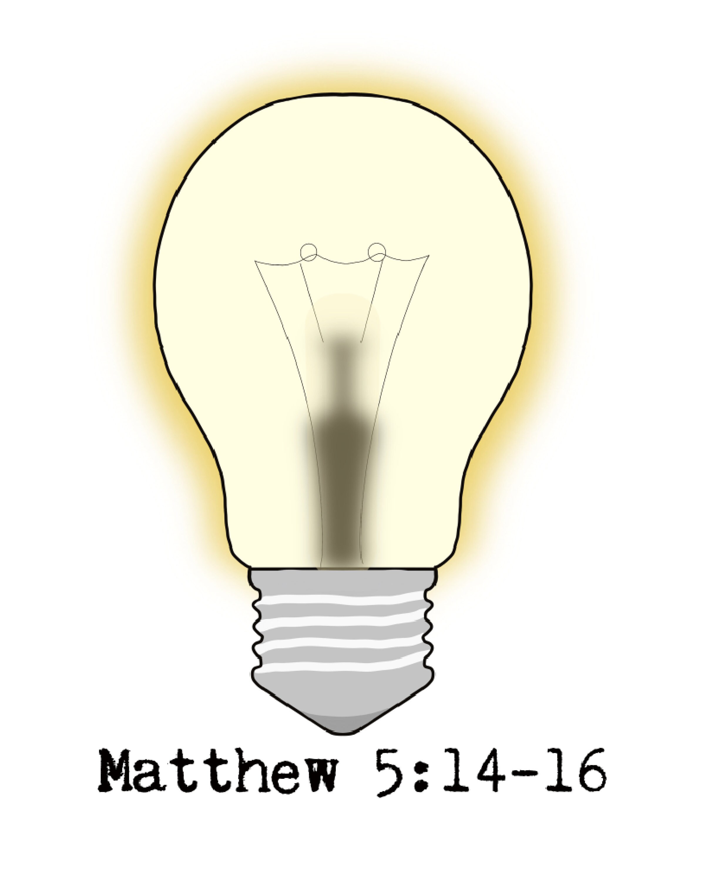Matthew 5 14-16 You are the Light of the World Digital Art | Etsy