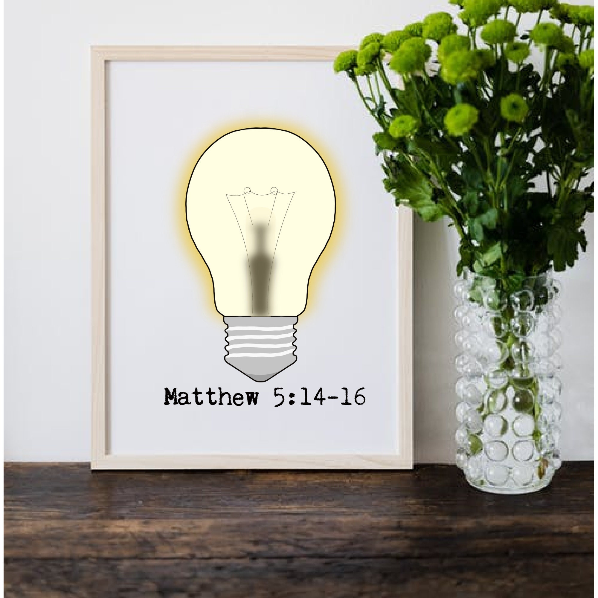 Matthew 5 14-16 You are the Light of the World Digital Art | Etsy