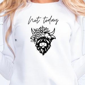 Highland Cow Svg, Highland Cow Clip Art, Not Today Heifer Png, Cow ...