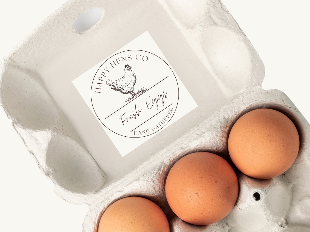 Farm Fresh Egg Carton Labels: DIY Editable Template (digital Download ...