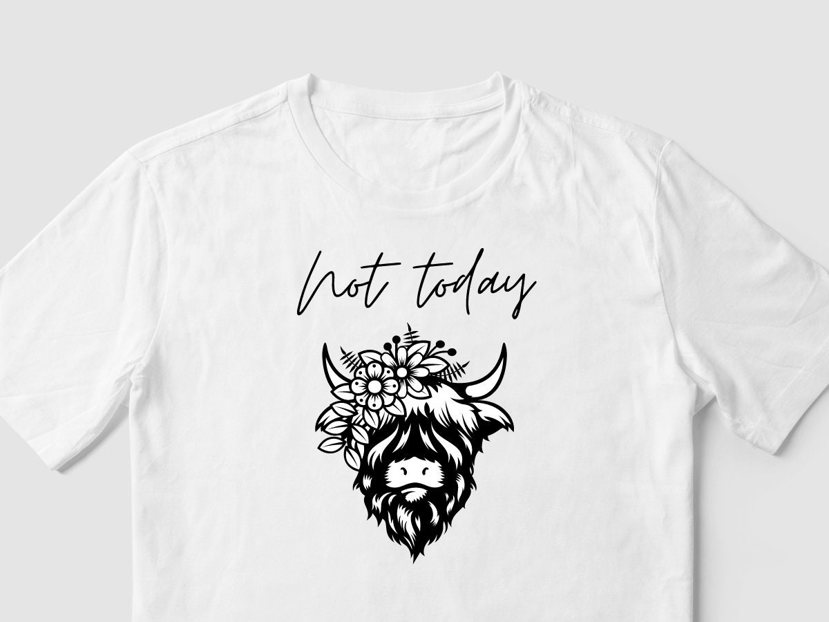 Highland Cow Svg, Highland Cow Clip Art, Not Today Heifer Png, Cow ...