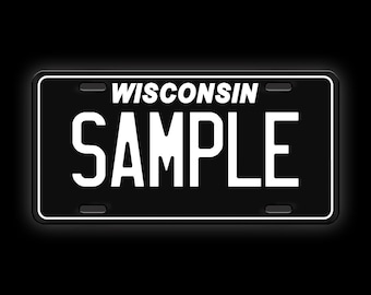 Wisconsin License Plate custom Text - Etsy