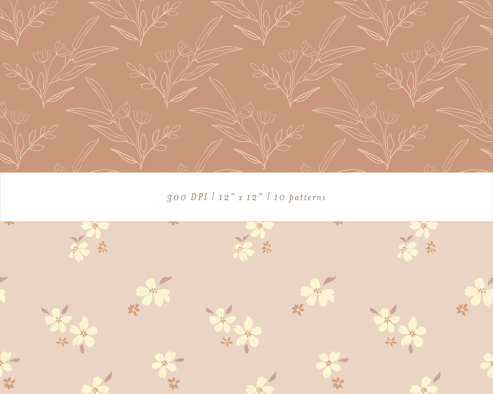 Terracotta Boho Digital Paper Pack Set of 10 Seamless Repeating ...