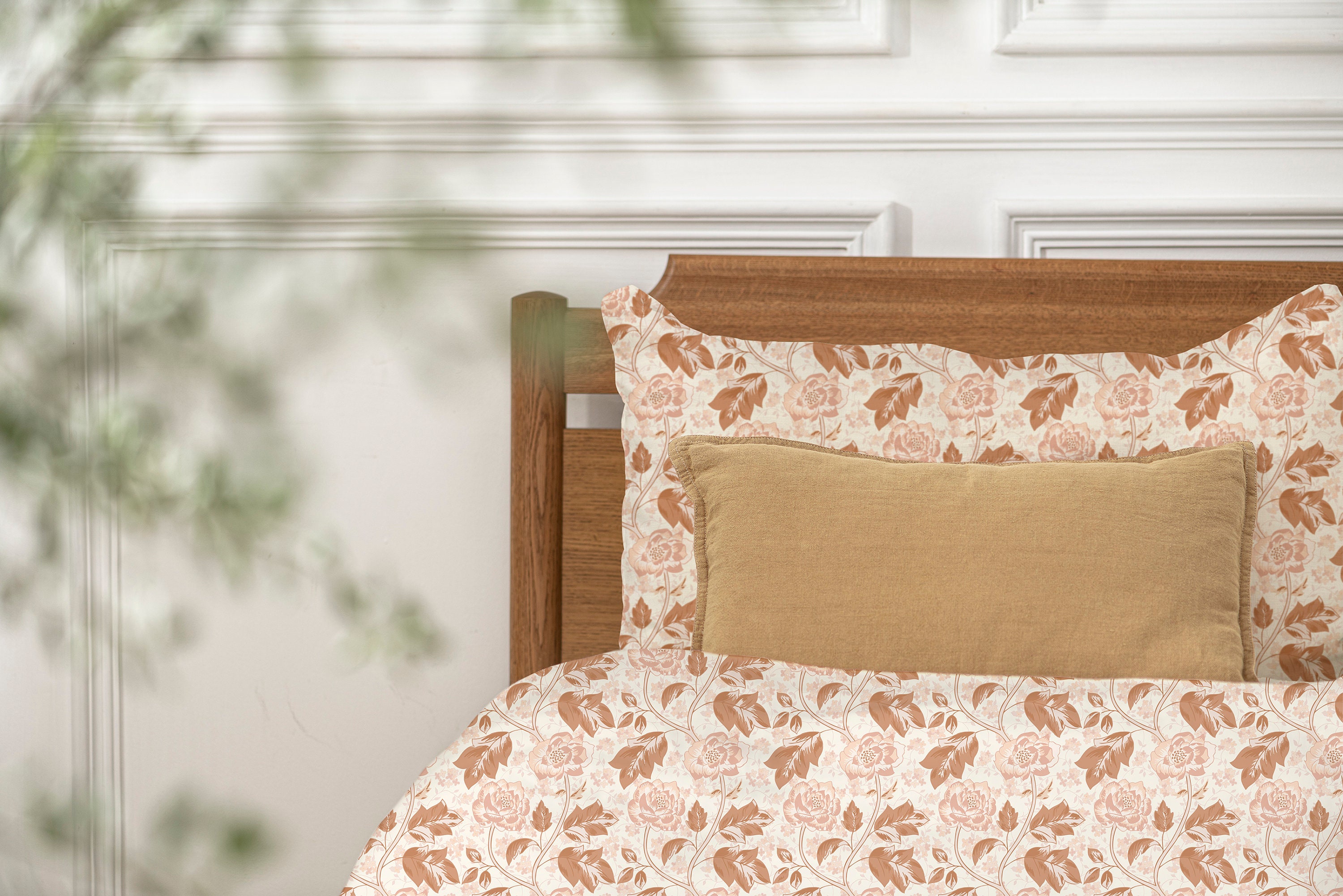 Boho Trailing Floral Wallpaper Repeating Pattern | Pink Arts and Crafts ...