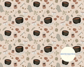 Princess Mrs Teapots & Chip Clipart, Beauty and the Beast Seamless ...